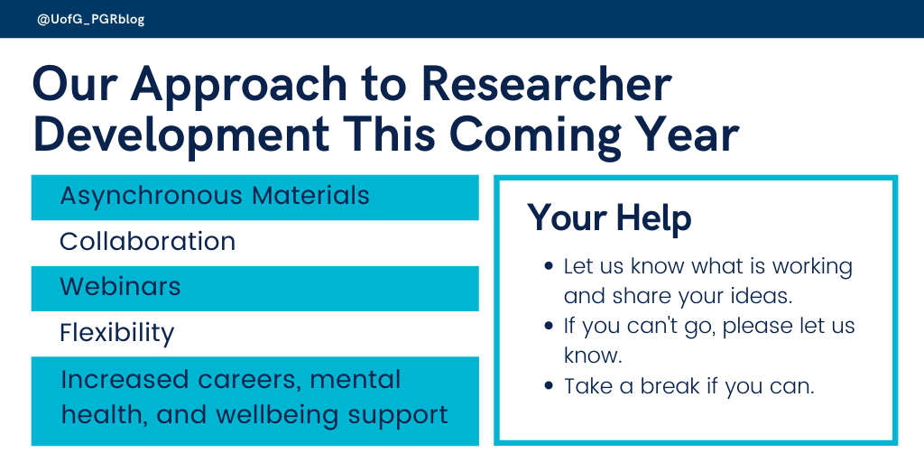 Our Approach to Researcher Development This Coming Year (and How You ...