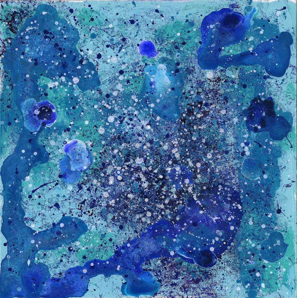 Blue Splatter Paint