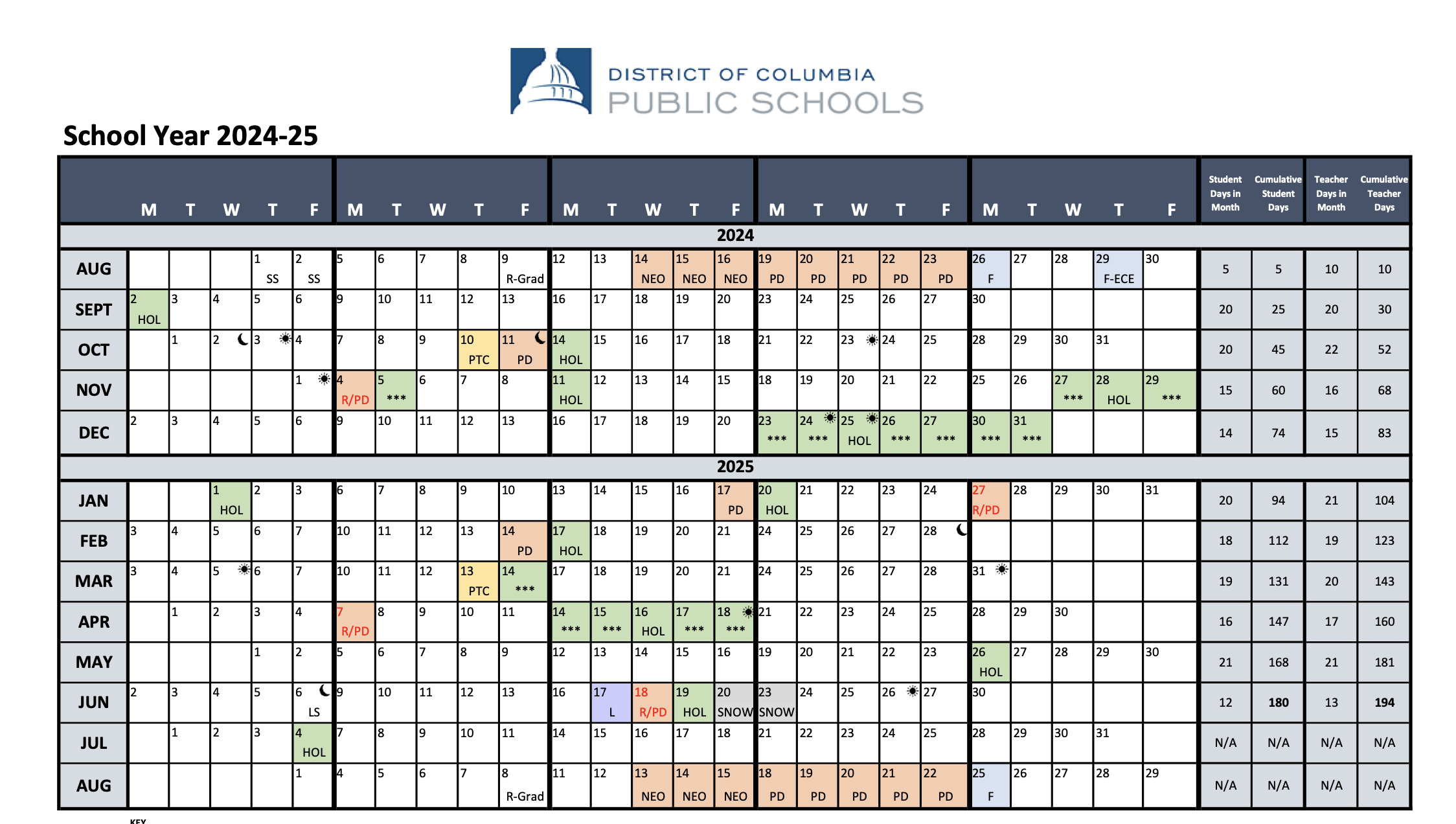 DCPS Calendar — Hyde Addison Elementary School