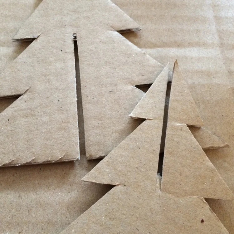 12 Crafts of Christmas: Cardboard Trees — Embellished Elephant