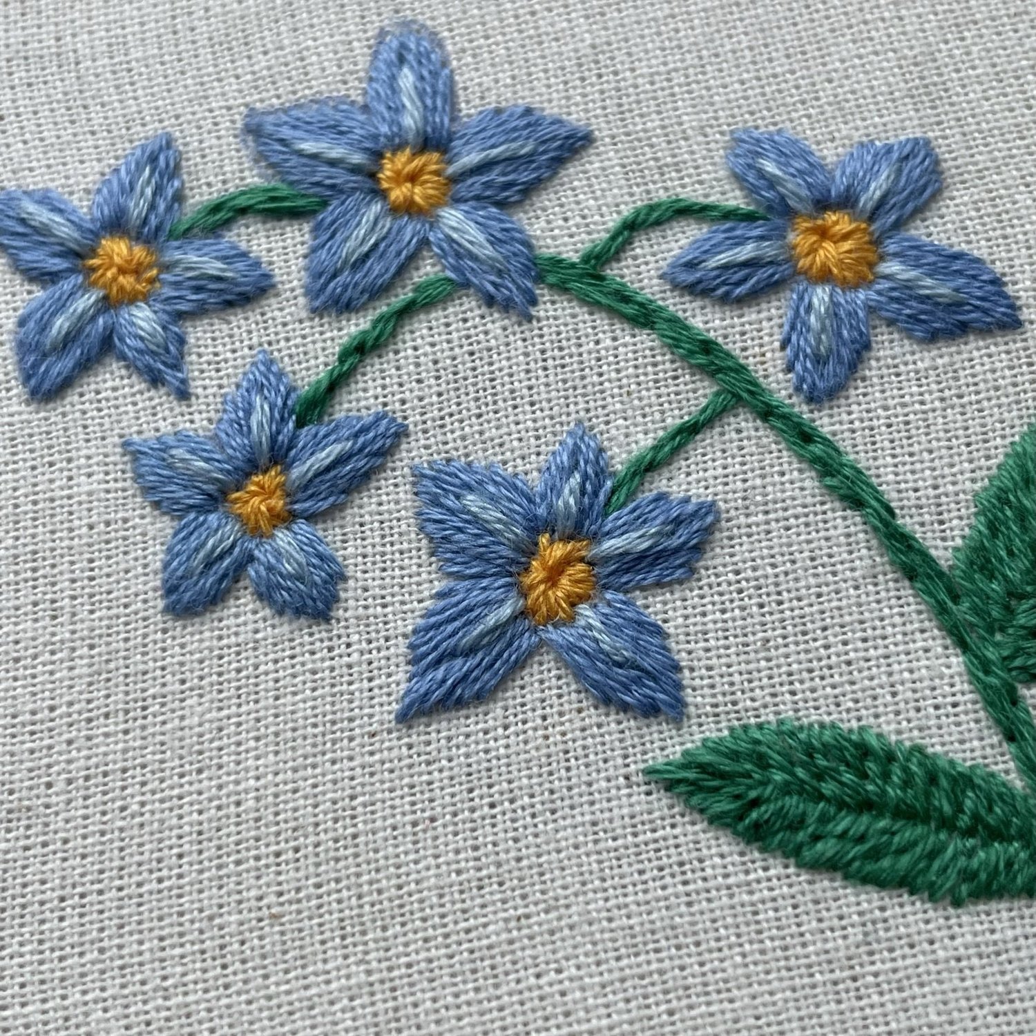 Forget-Me-Not Embroidery Kit — Embellished Elephant