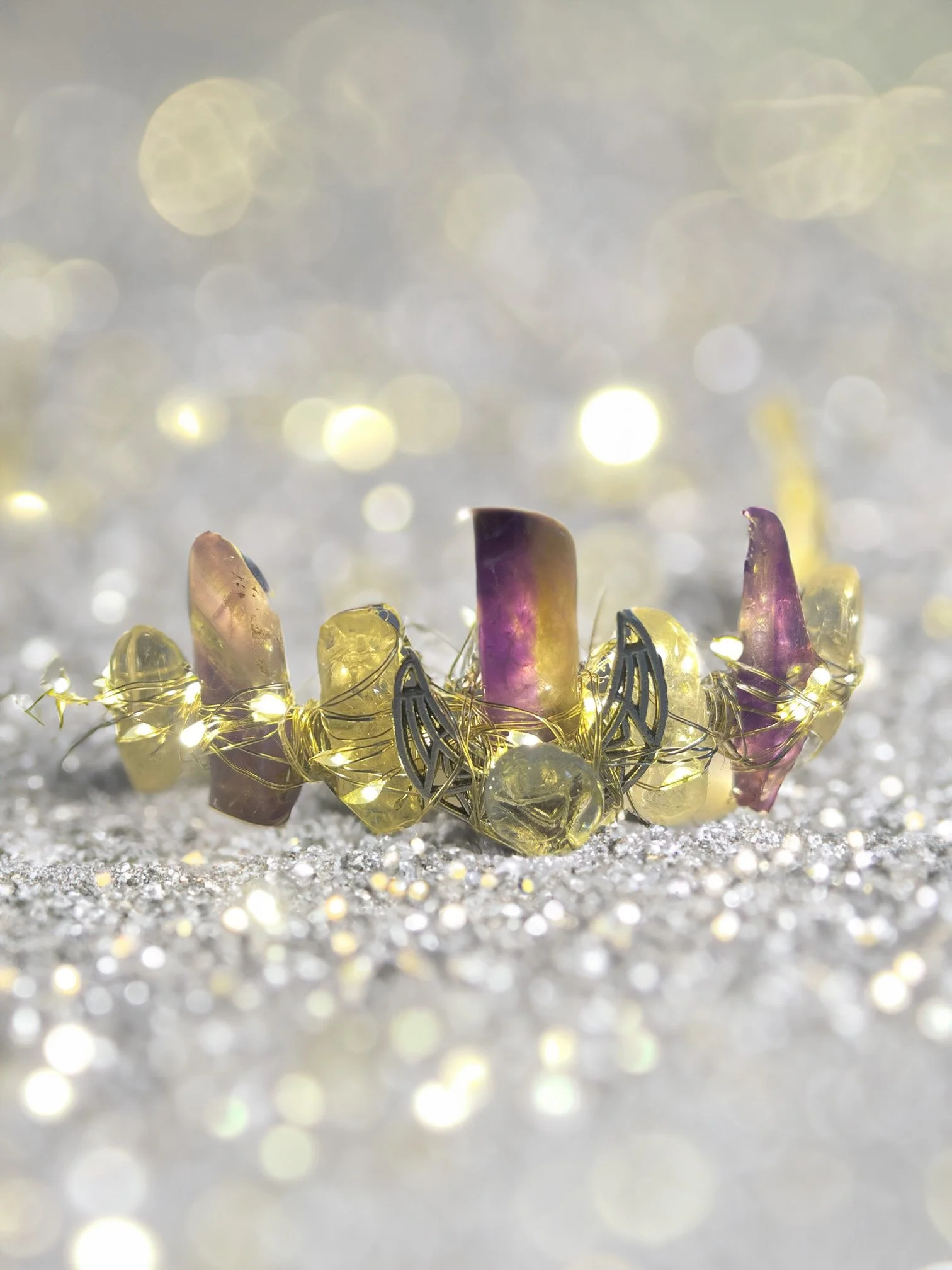 Chevron Amethyst and Joshua Tree Quartz Crystal Light-Up LED Crystal ...