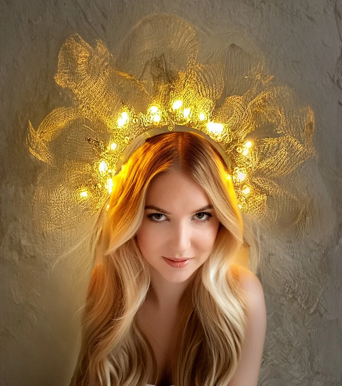 Golden Lotus LED Light Up Headband - Stage Crown — Joshua Tree Rock & Lotus