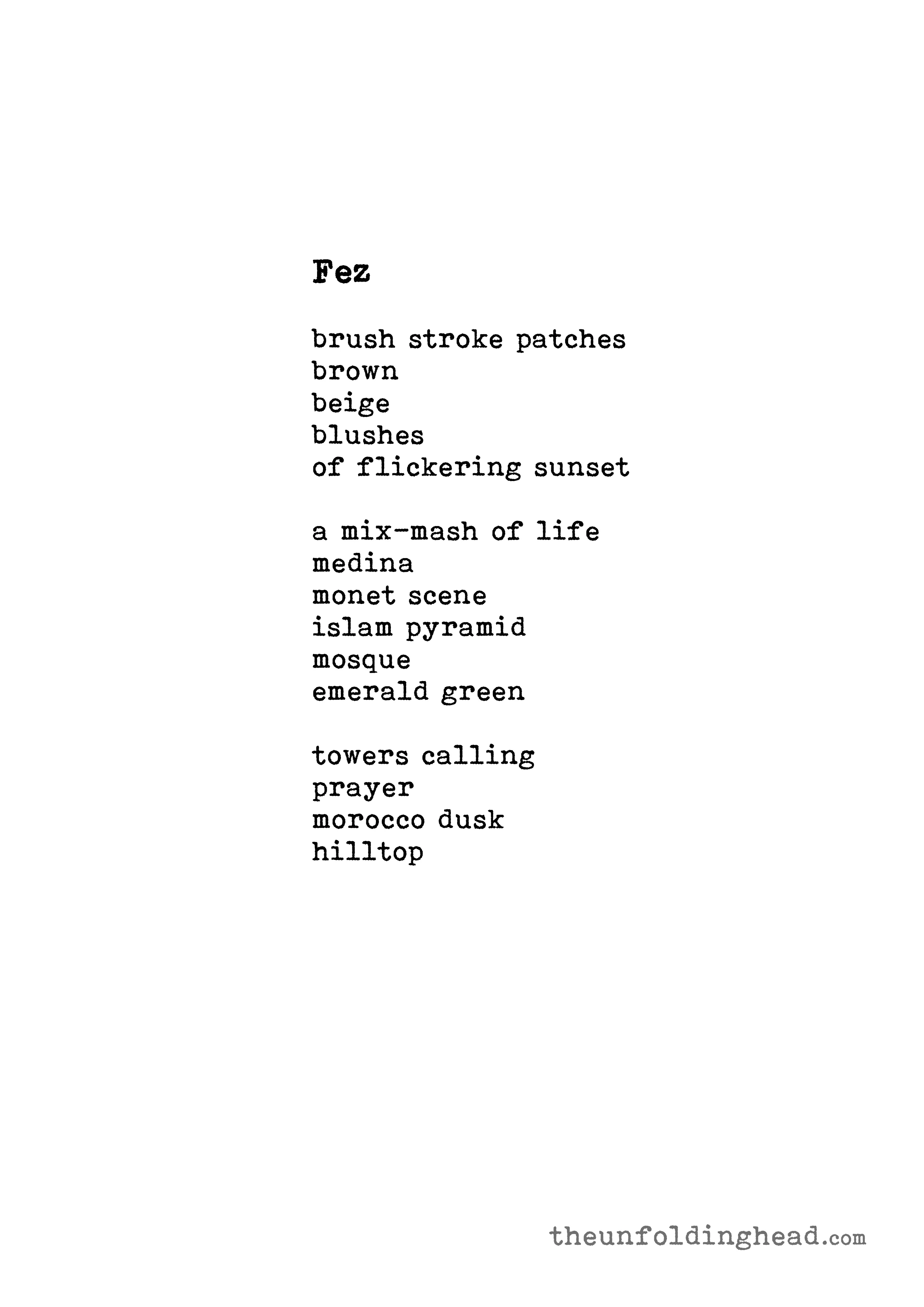 poetry — the unfolding head