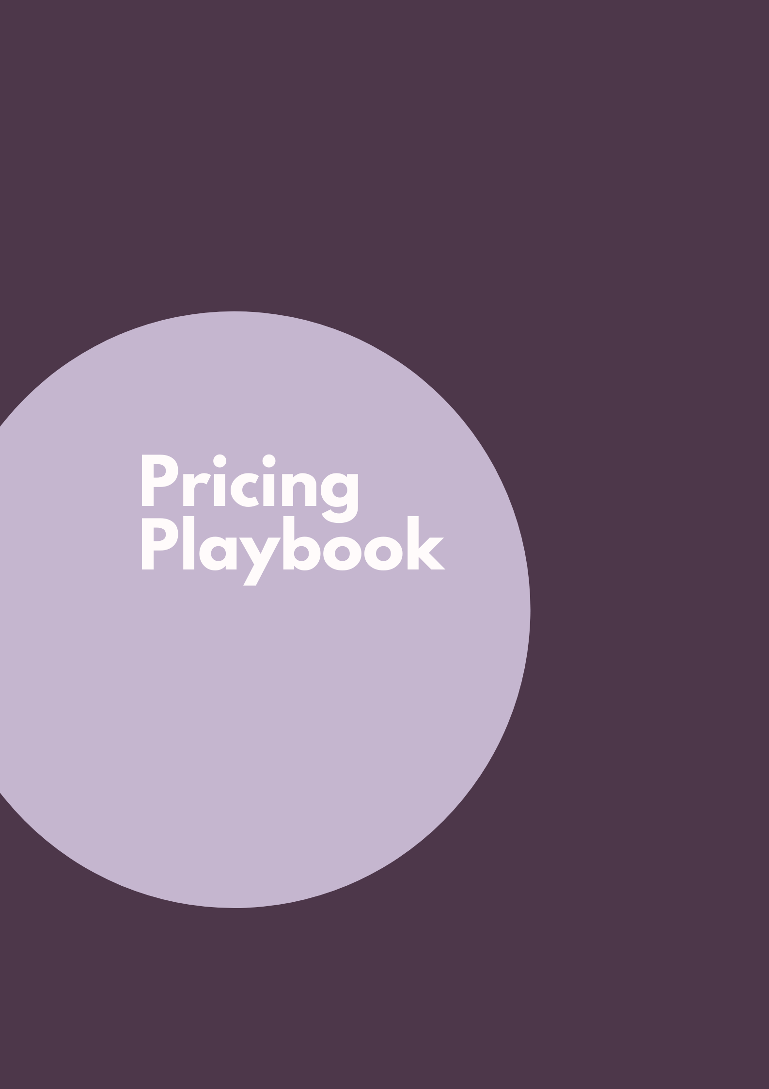 Pricing Playbook — Ascent Strategy | Startup Products and Coaching