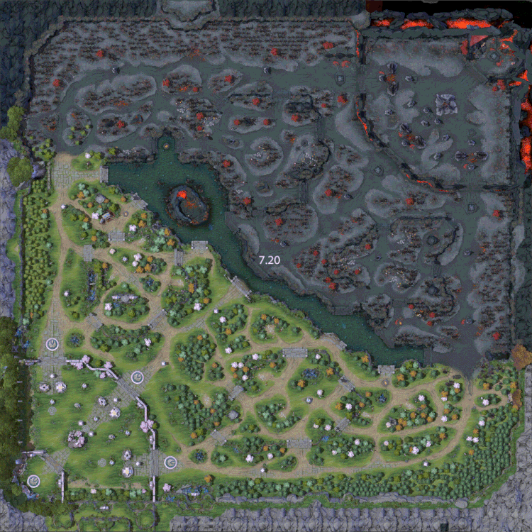 Dota 2 7.23 Pull and Stack timings - Map changes | Esports Tales