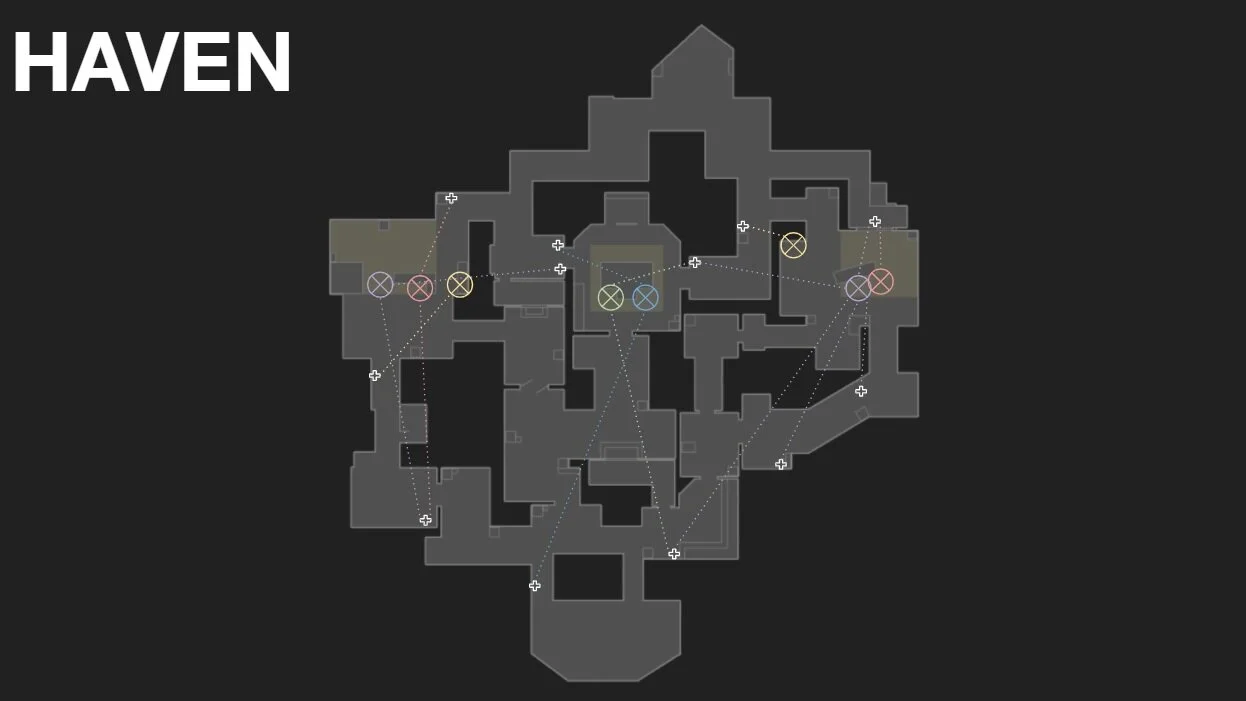 Valorant Best Brimstone Molotov spots on Haven | Esports Tales
