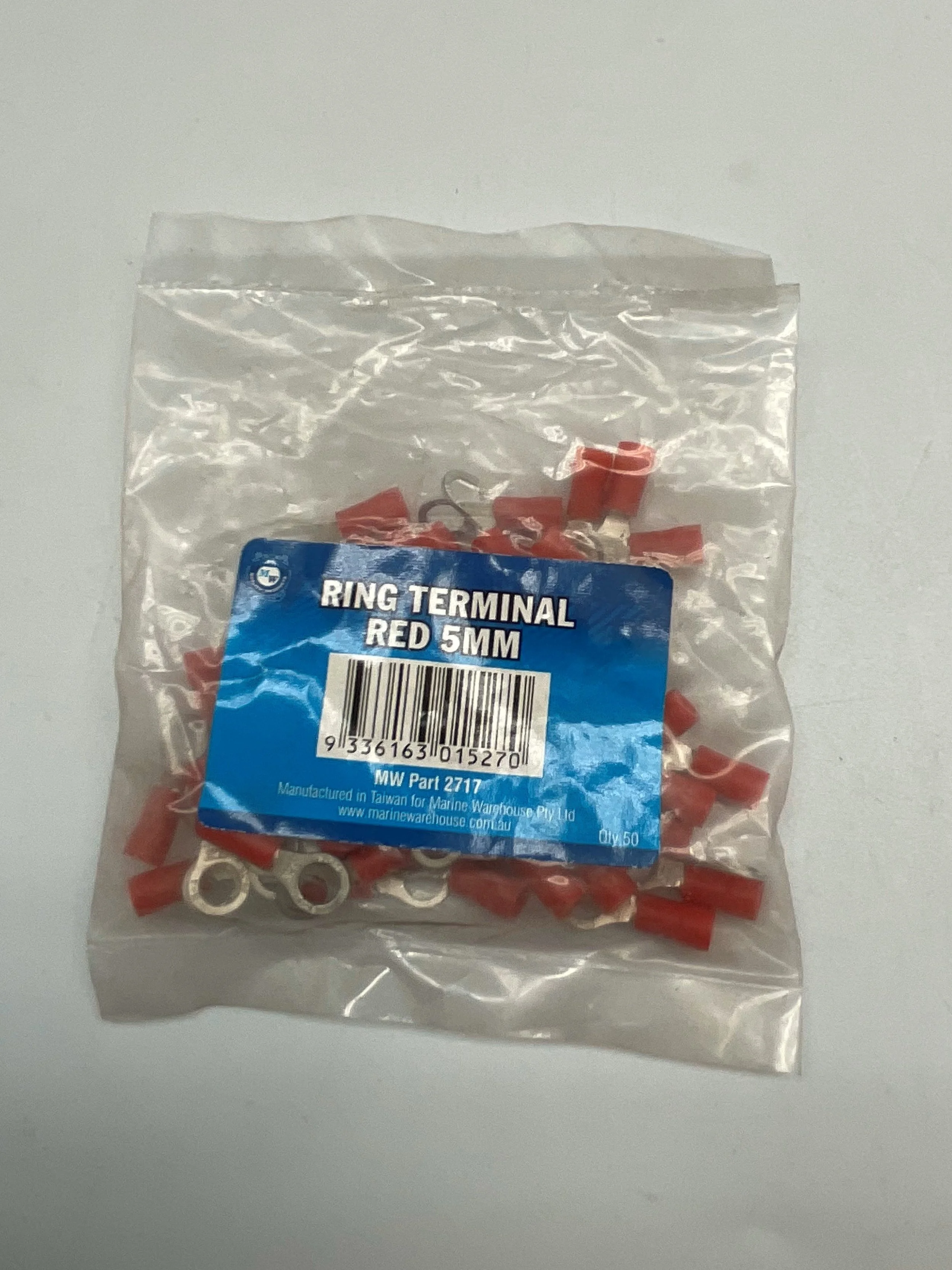 Ring Terminal , Red, 5mm