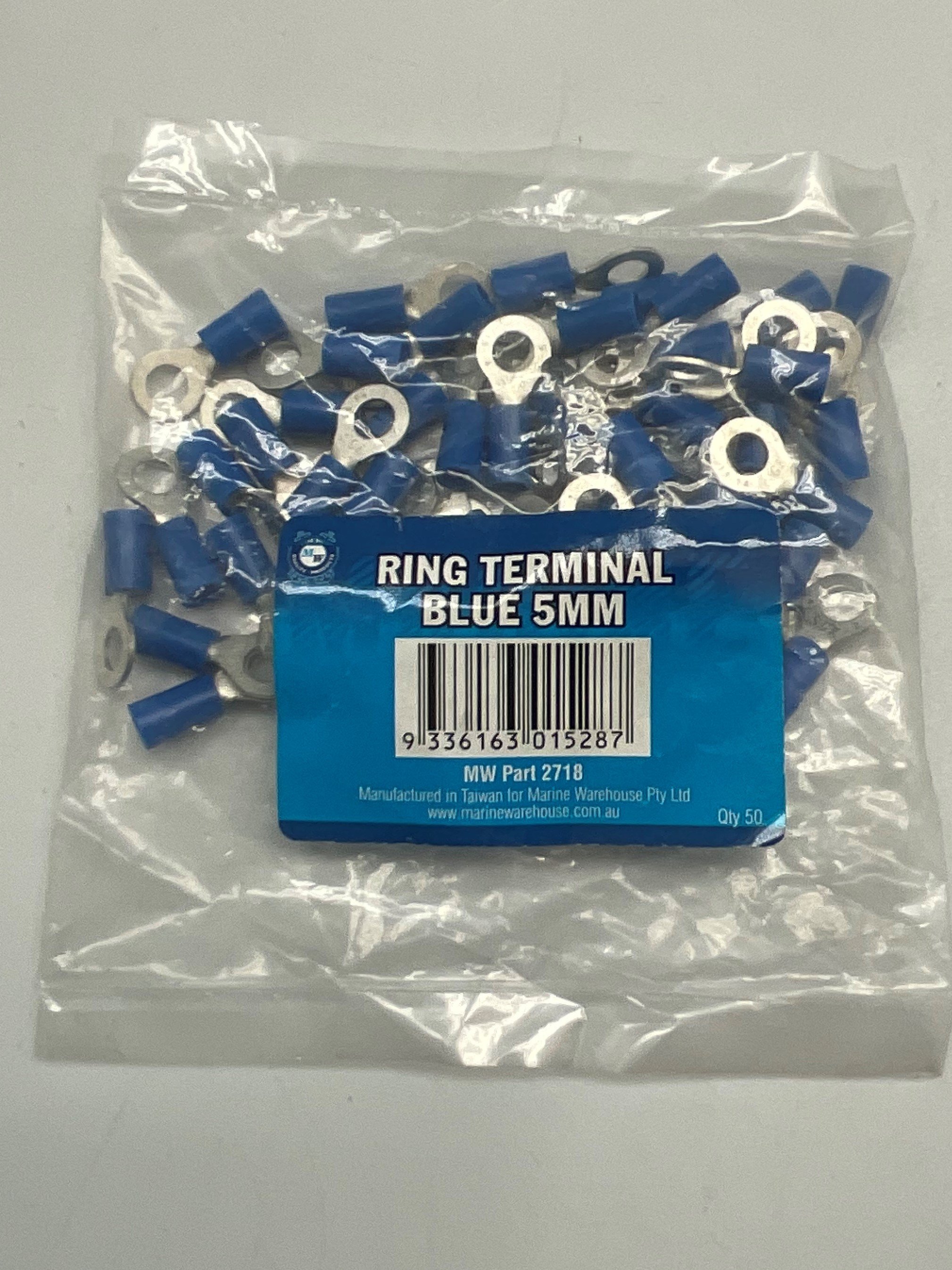 Ring Terminal Blue, 5mm