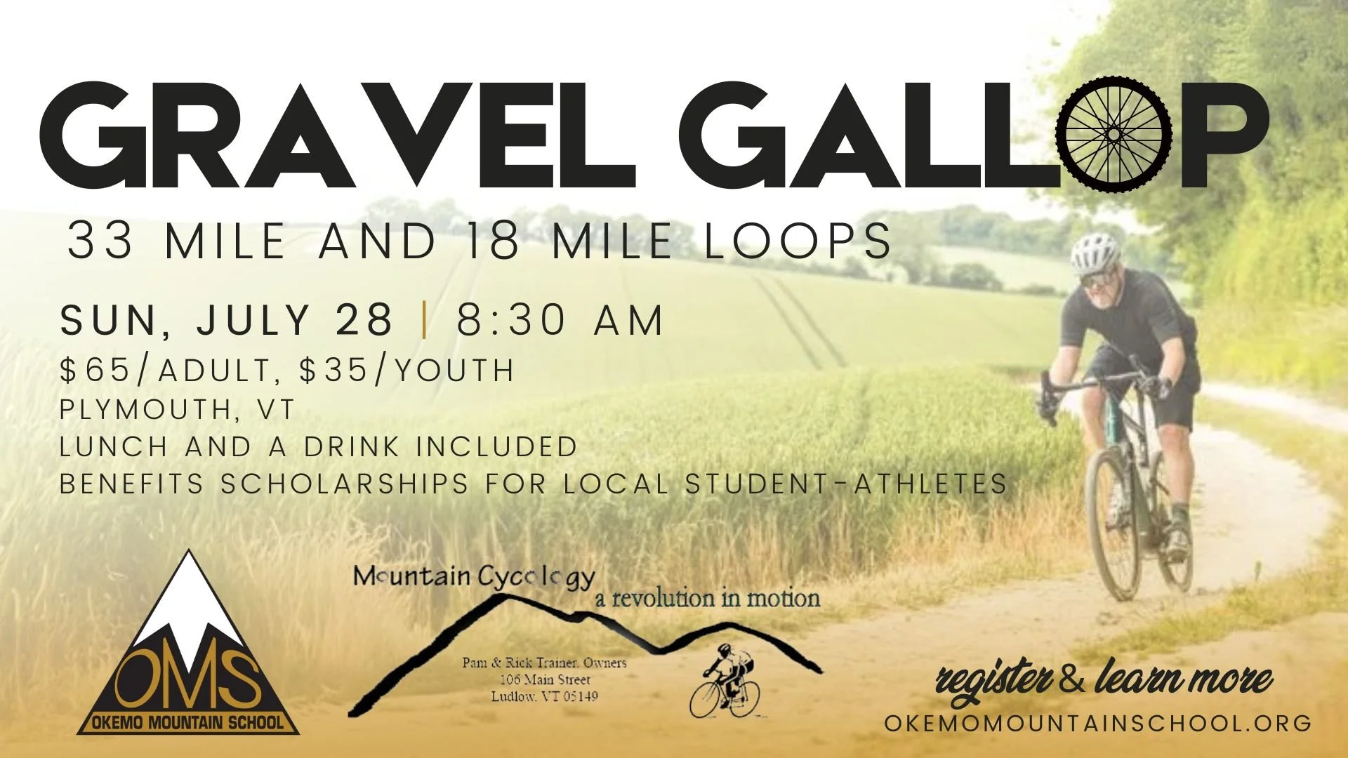 Gravel Gallop Bike Ride — Okemo Mountain School | Ludlow, Vermont