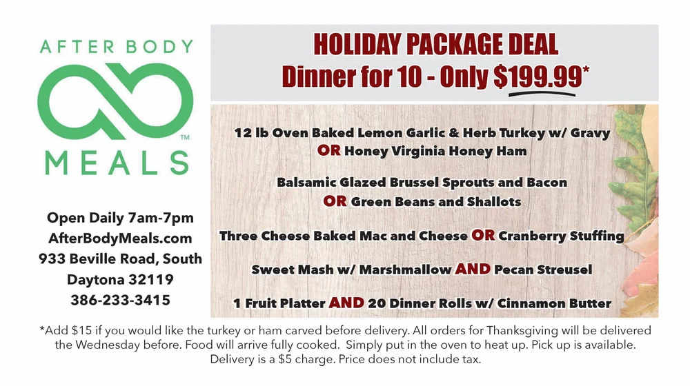 Holiday/Catering Menu — After Body Meals