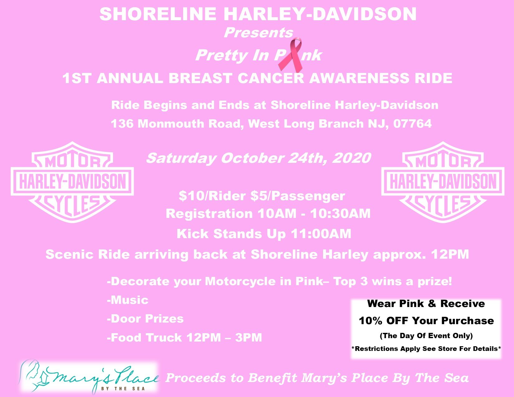 Shoreline Harley-Davidson's 1st Annual Breast Cancer Awareness Ride ...