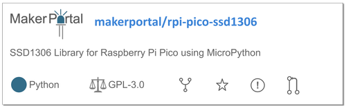 Raspberry Pi Pico OLED Display (SSD1306) — Maker Portal