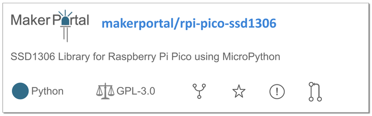 Raspberry Pi Pico OLED Display (SSD1306) — Maker Portal