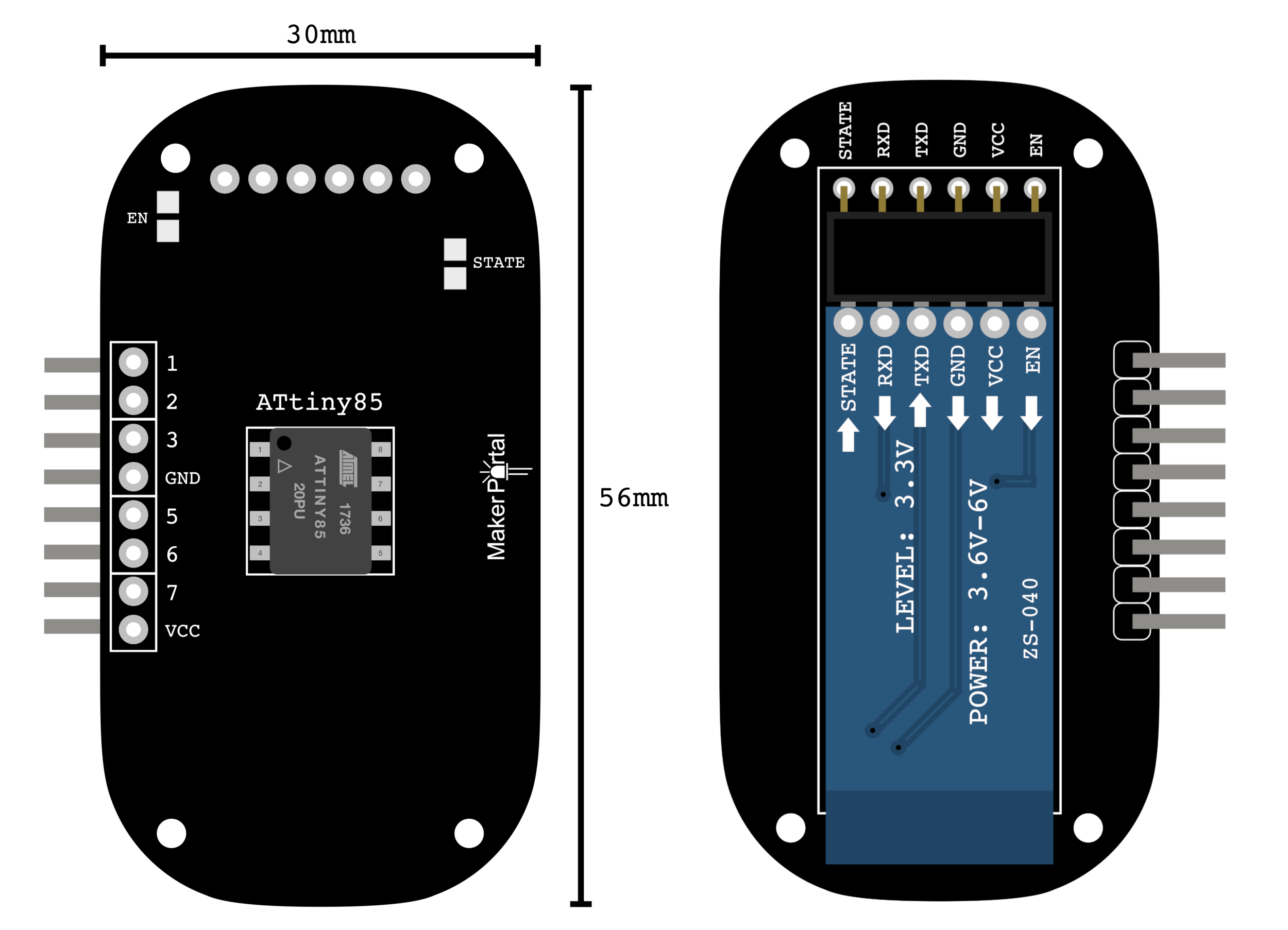 TinyBlueX - A Low Power Bluetooth Arduino Board — Maker Portal