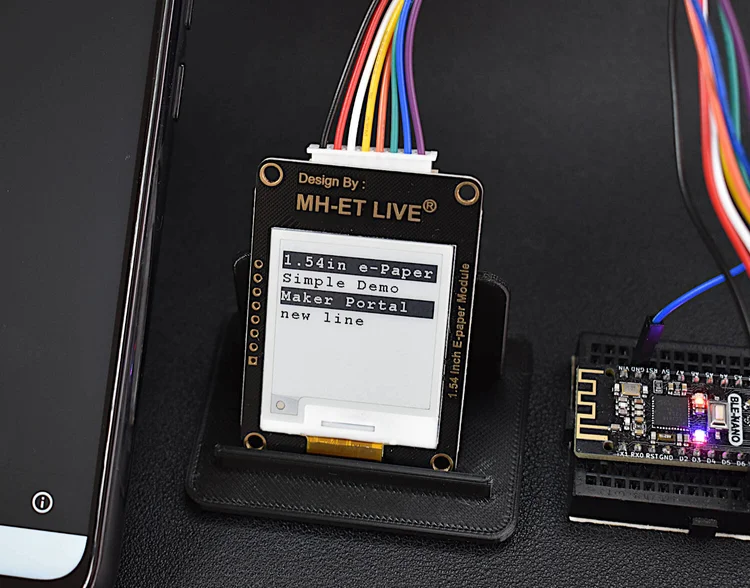 Bluetooth-Enabled e-Paper Display with Arduino — Maker Portal