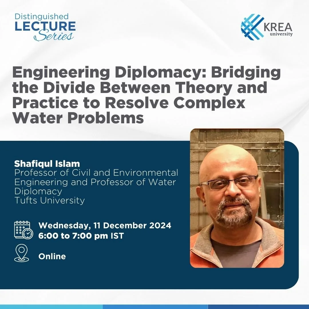 Shafiq Islam guest lecture at Krea University - A Talk on Engineering Diplomacy — The Trebuchet