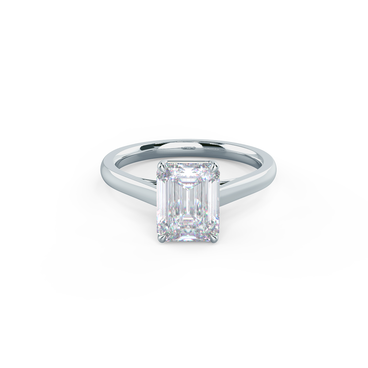 Lab Created Diamond Solitaire Engagement Rings