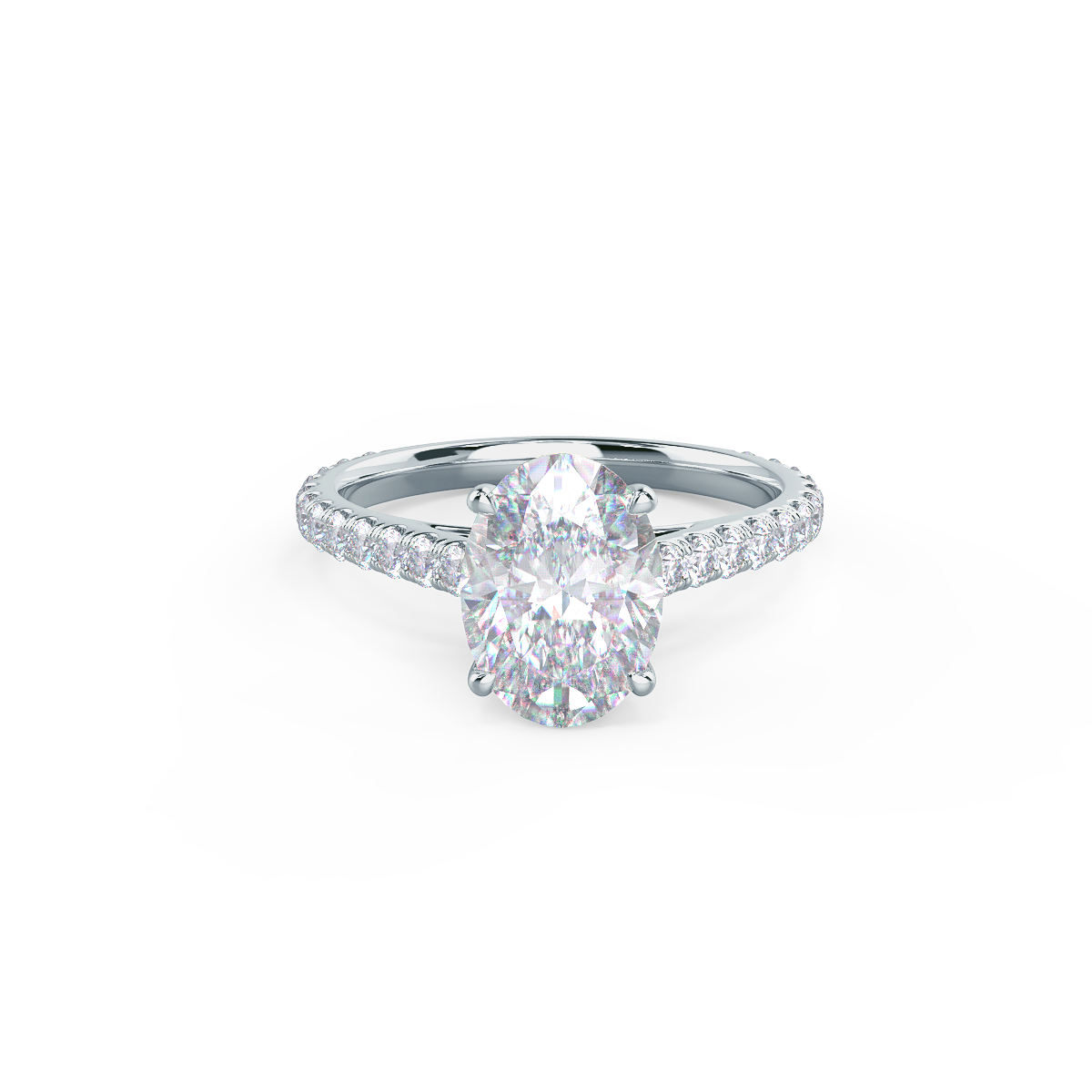Oval Cathedral Pavé Setting
