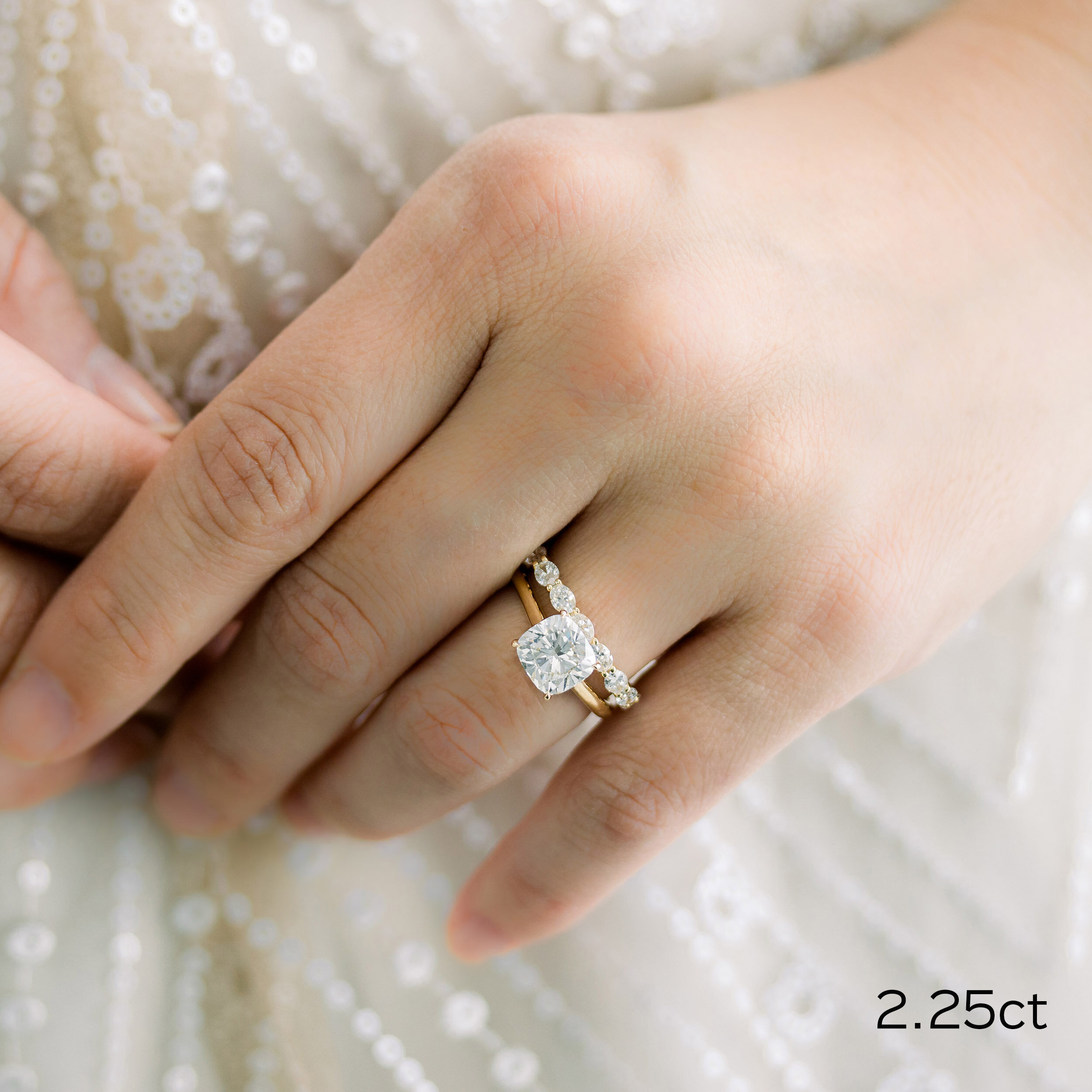 Square Cushion Cut Solitaire