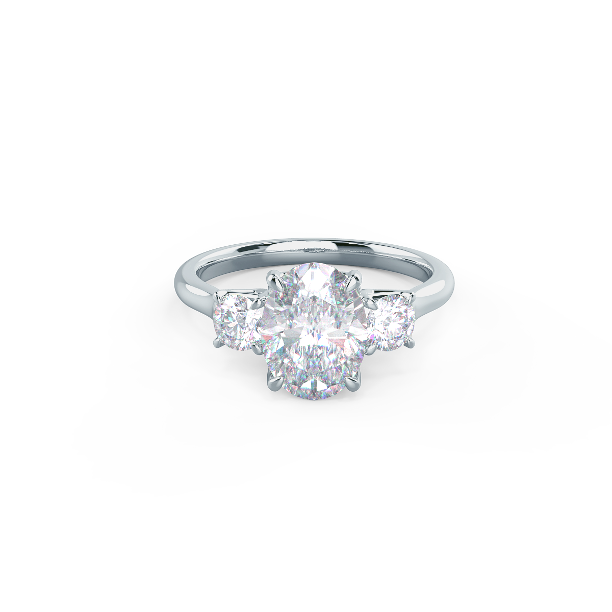 Three Stone Lab Diamond Engagement Rings