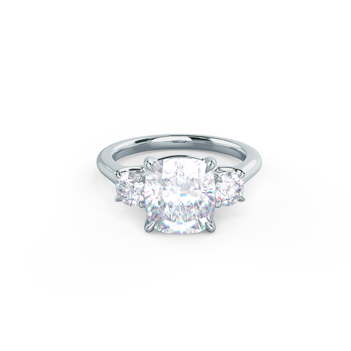 Three Stone Lab Diamond Engagement Rings