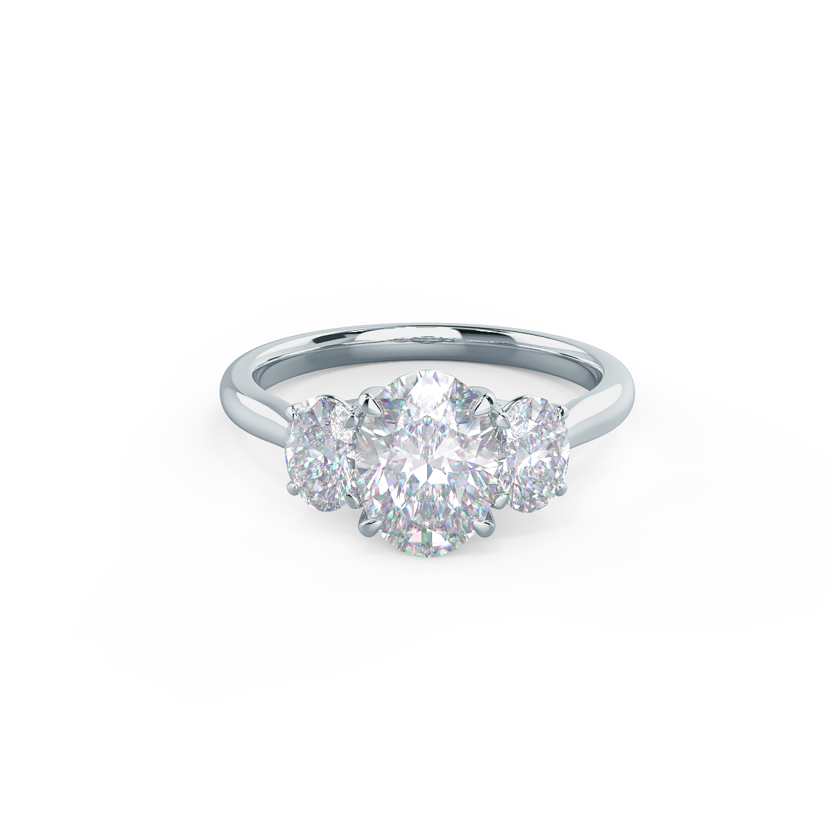 Three Stone Lab Diamond Engagement Rings