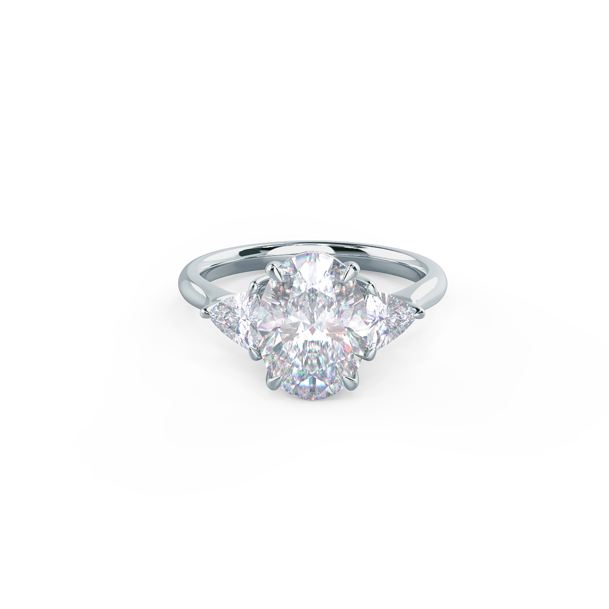 Three Stone Lab Diamond Engagement Rings