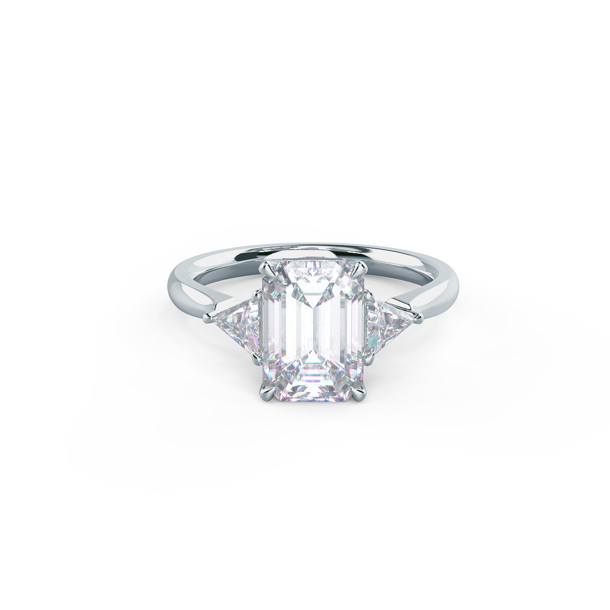Three Stone Lab Diamond Engagement Rings