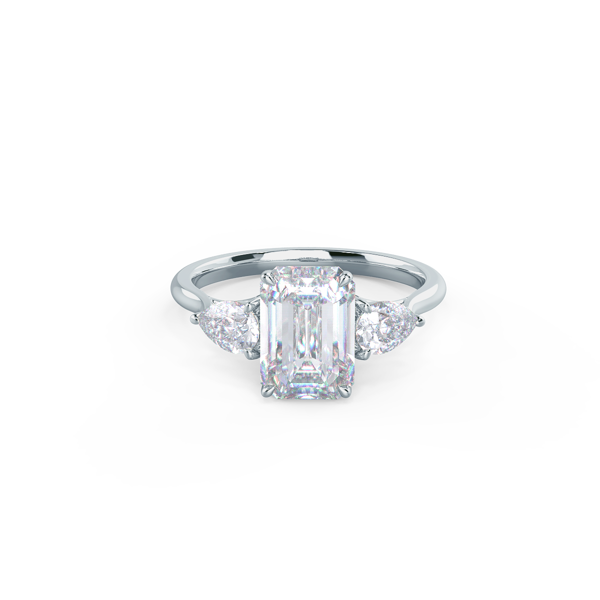 Three Stone Lab Diamond Engagement Rings