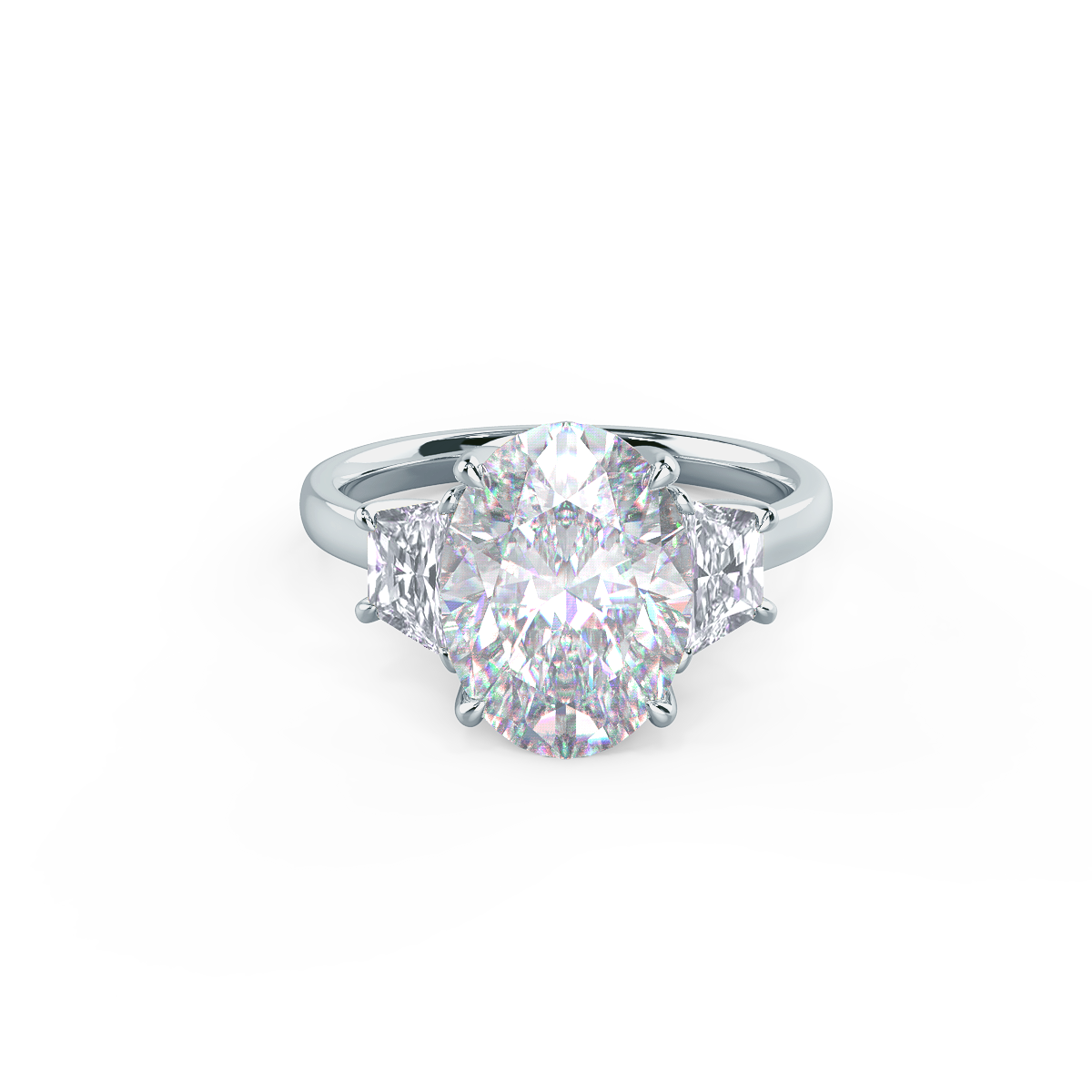 Three Stone Lab Diamond Engagement Rings