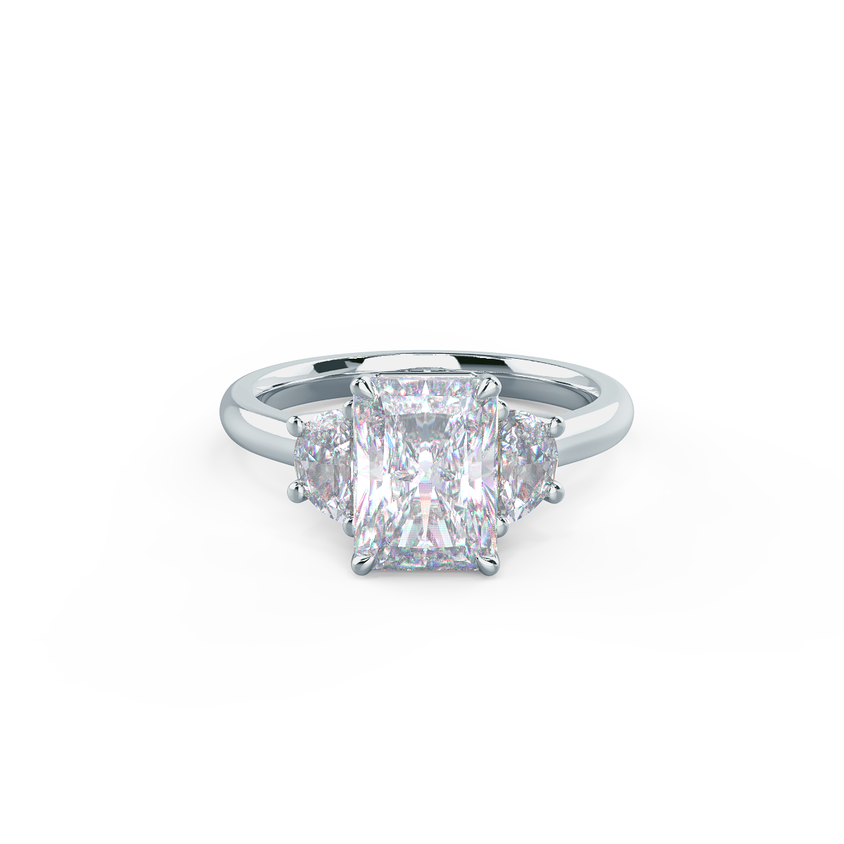 Three Stone Lab Diamond Engagement Rings