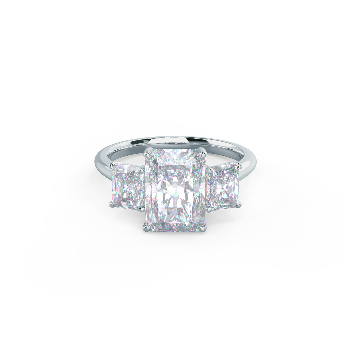 Three Stone Lab Diamond Engagement Rings