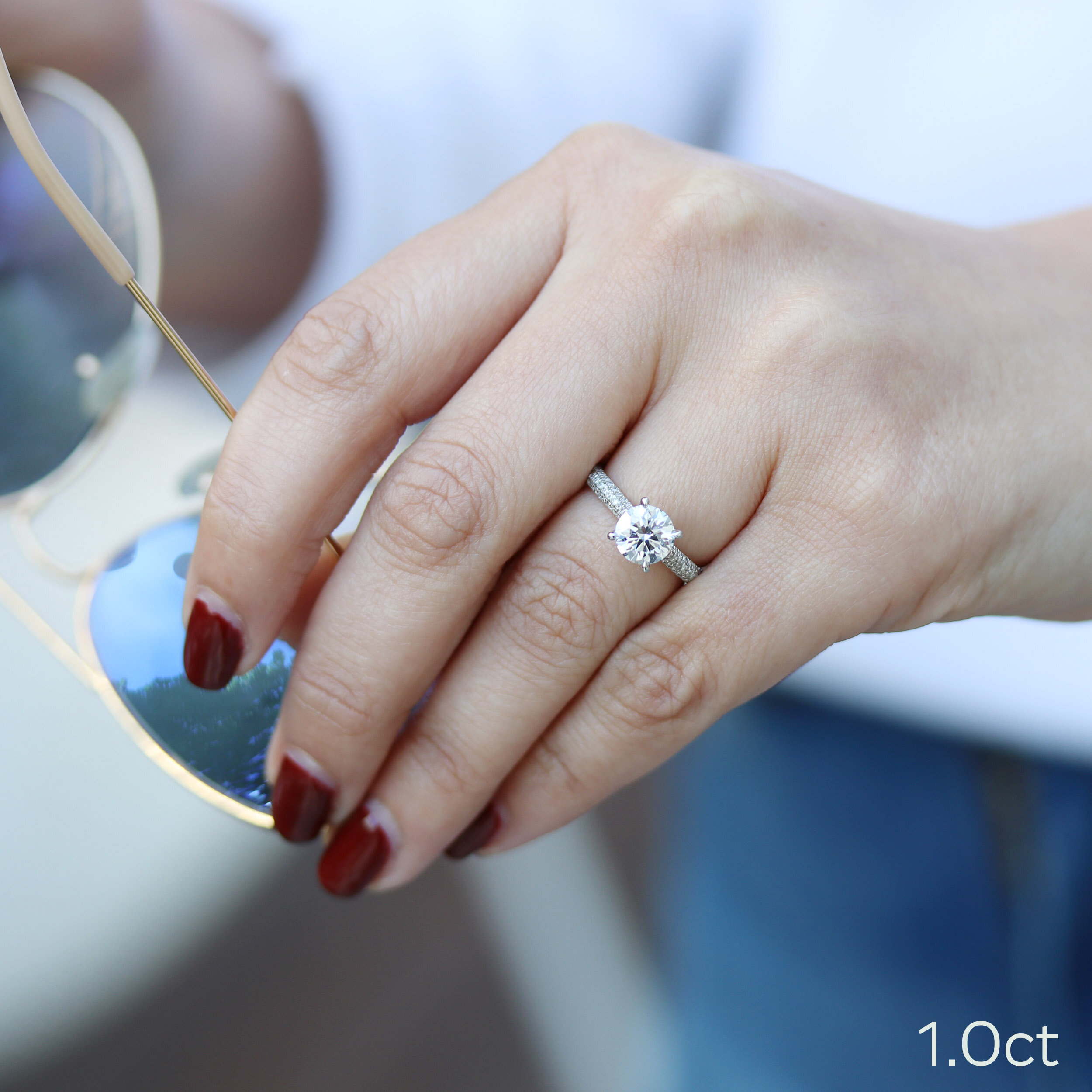 Three Sided Pavé Setting