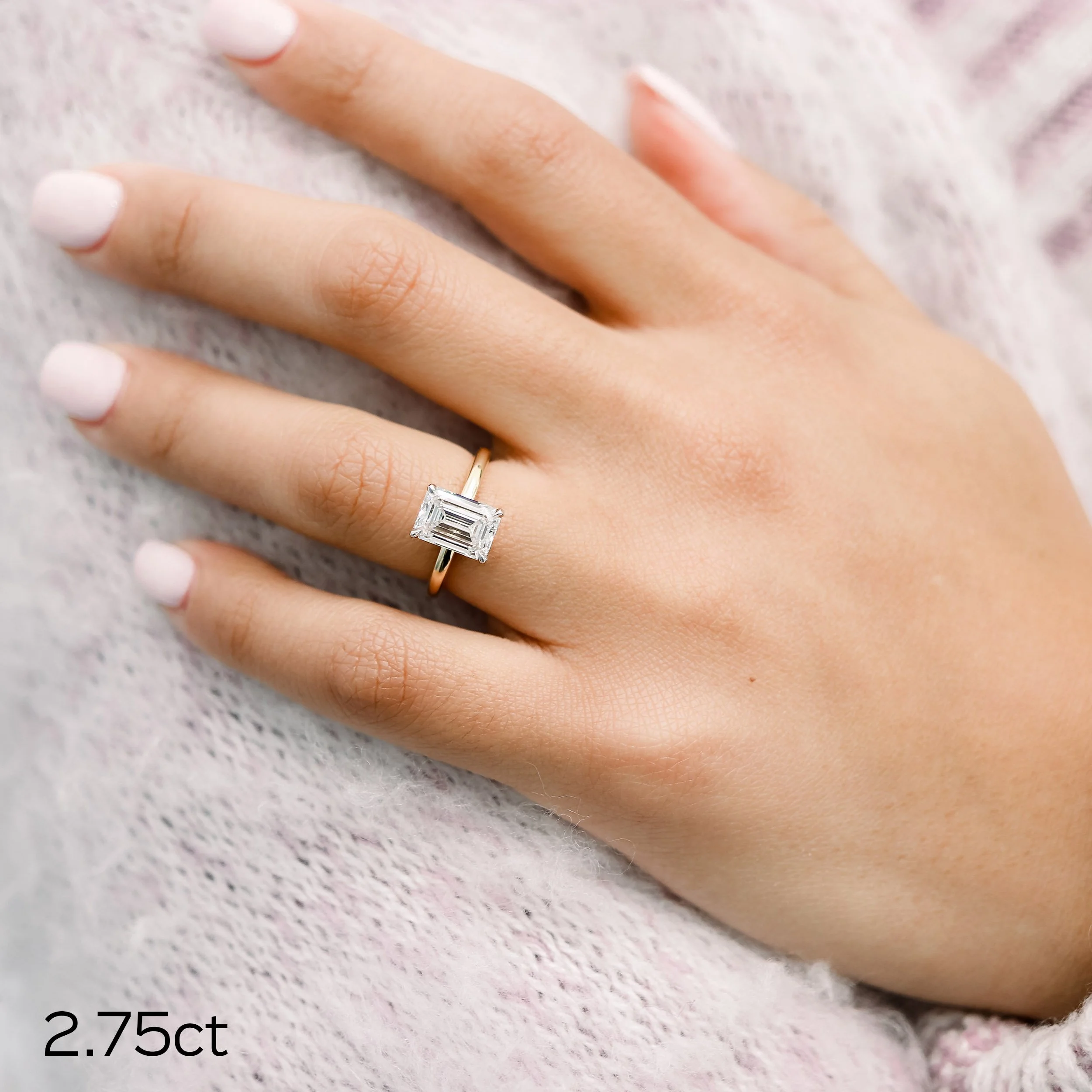 Simple Emerald Cut Engagement Rings