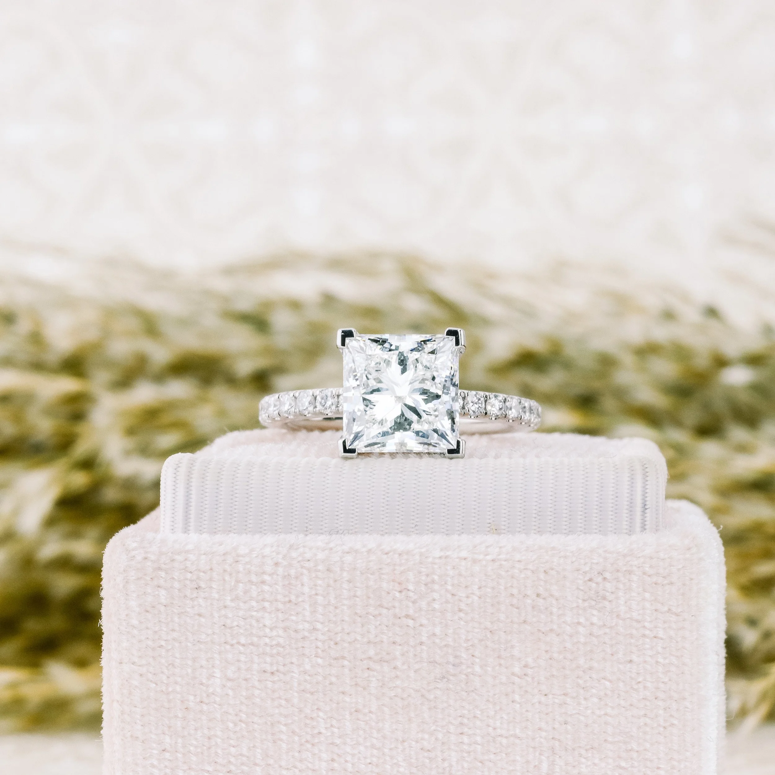 3 Carat Princess Cut Engagement Rings
