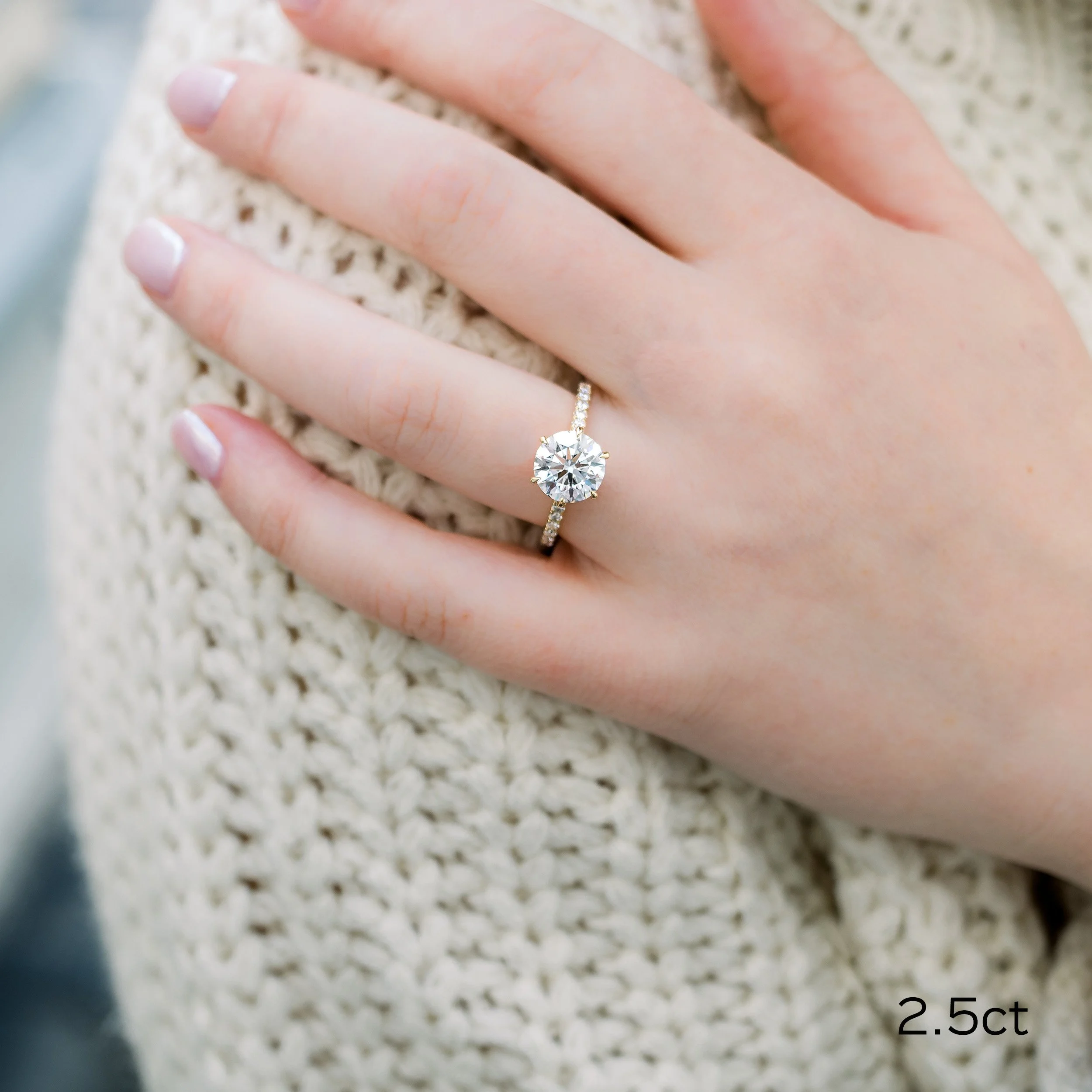 3 Carat Round Engagement Rings