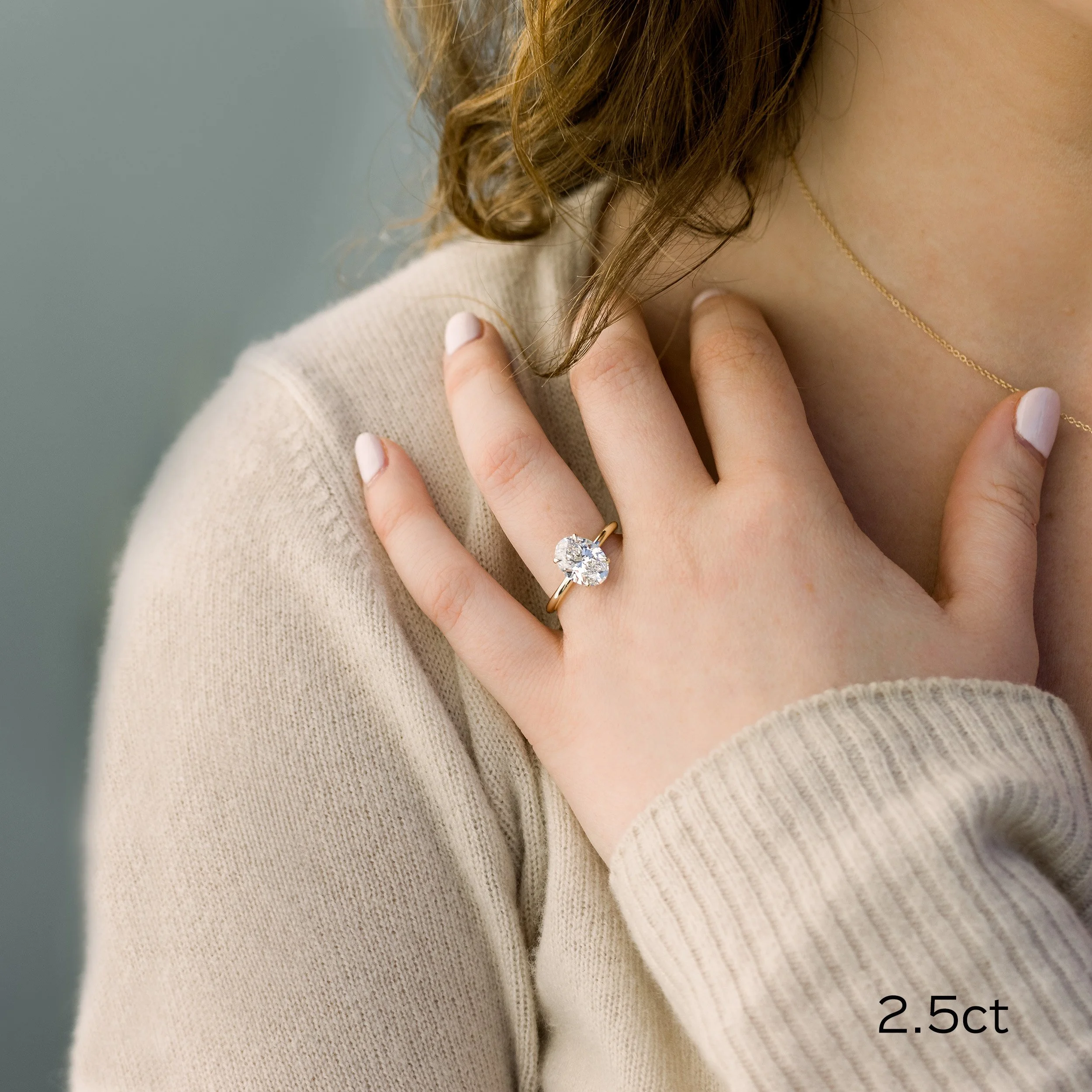 Oval Cut Engagement Rings On Hand