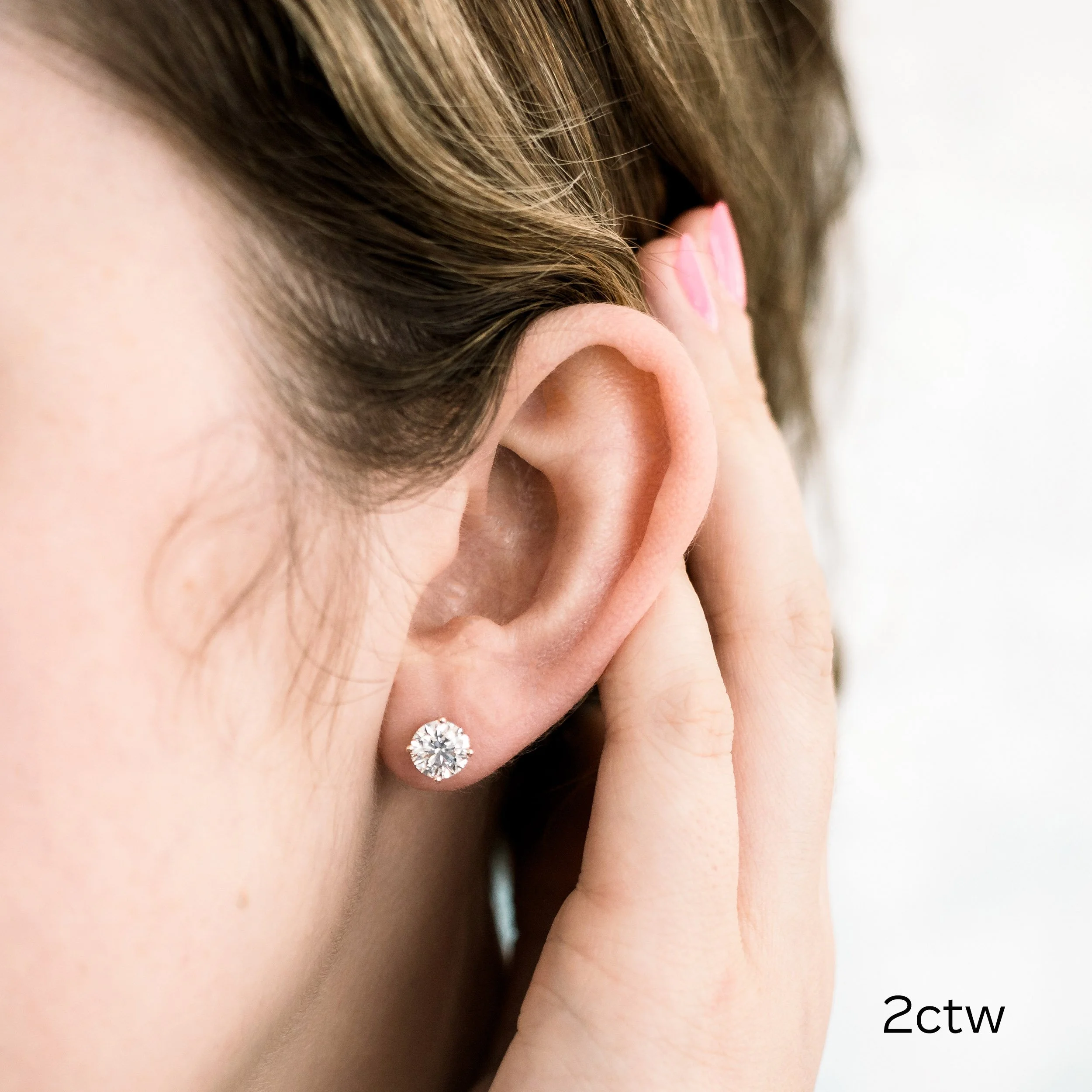 Diamond Earring In Ear