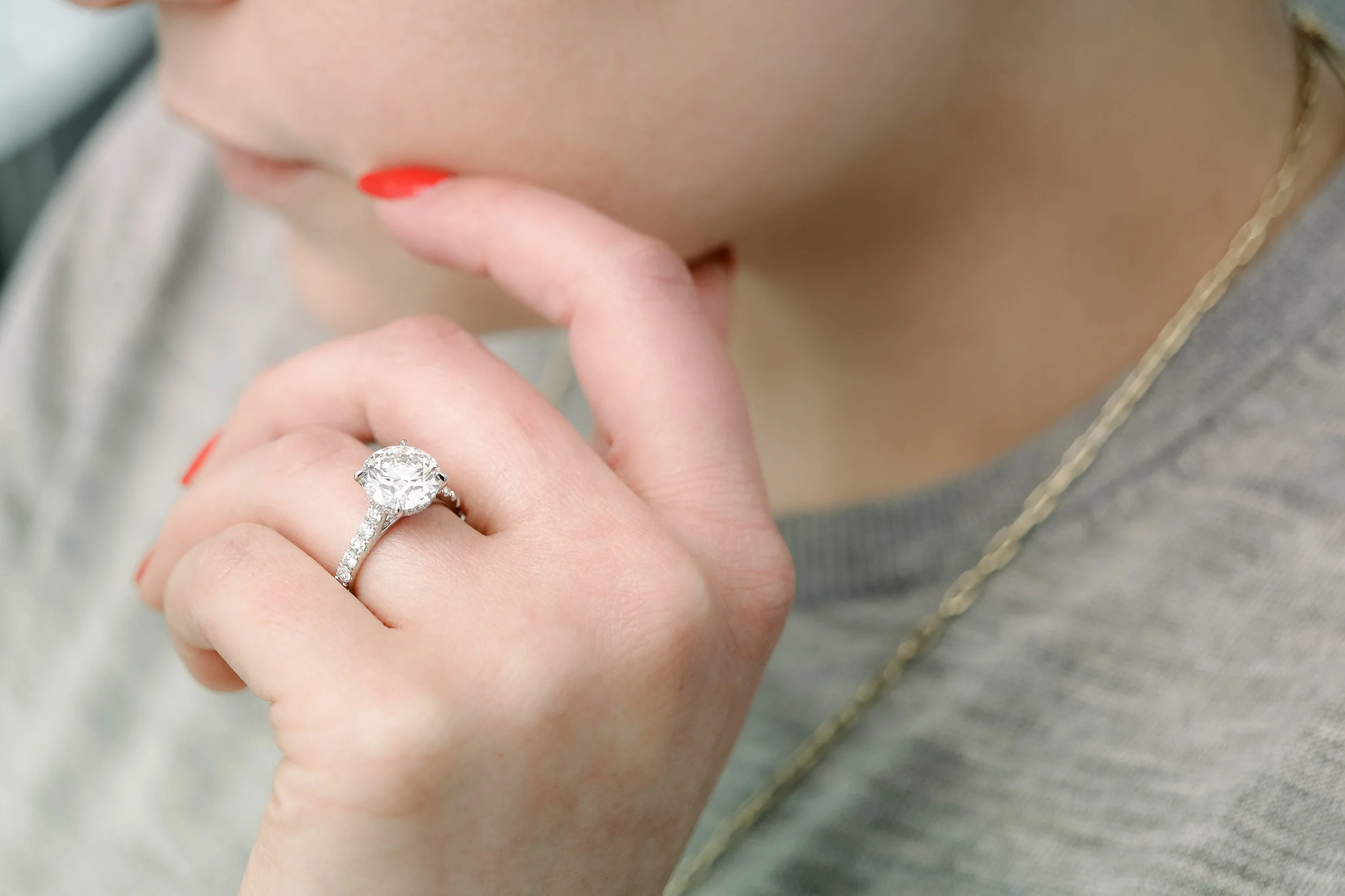 3.5 Carat Lab Grown Diamond Engagement Rings