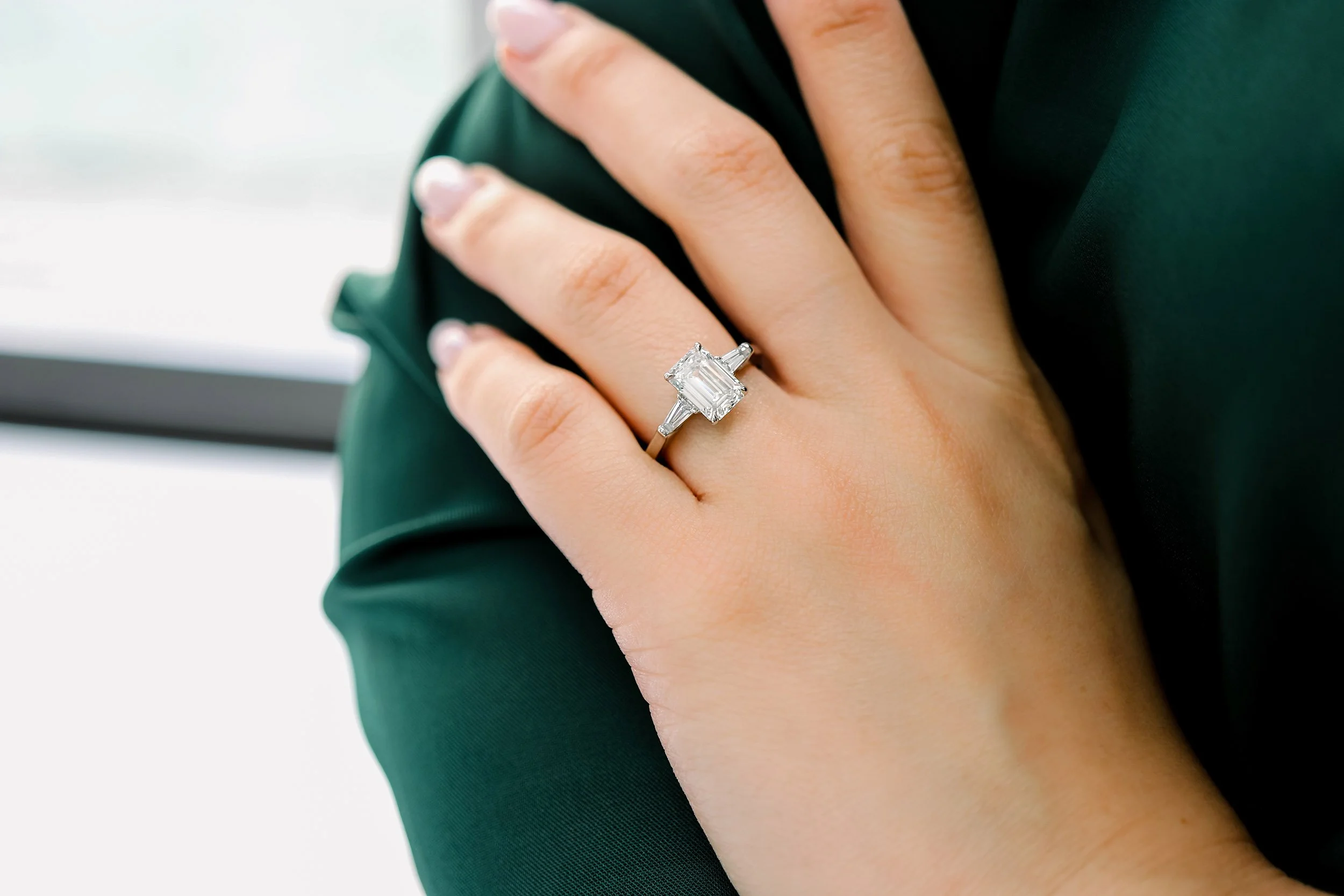 2 Carat Emerald Cut Diamond Engagement Ring