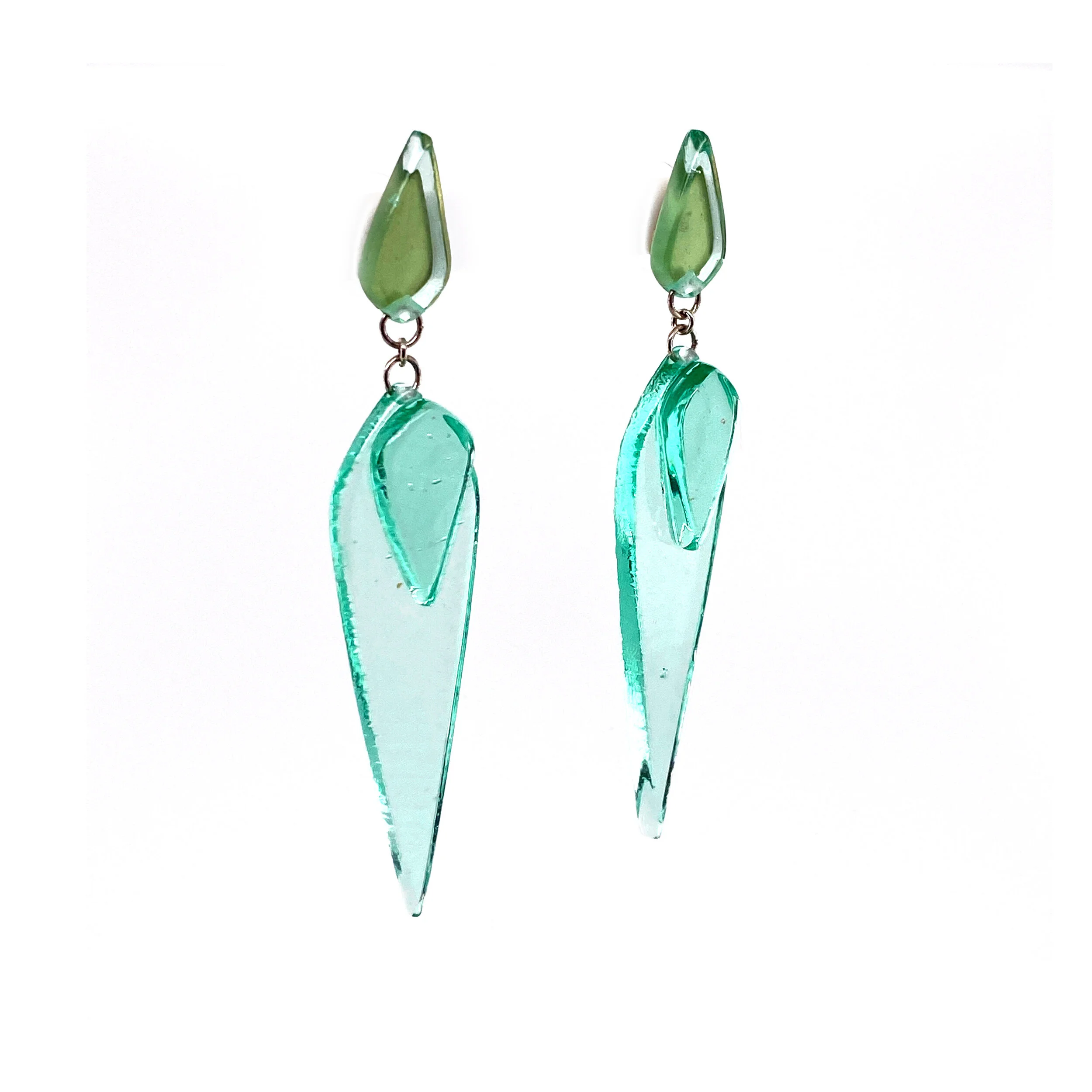 Double Deco Dagger Drop Earrings — Broken Plates