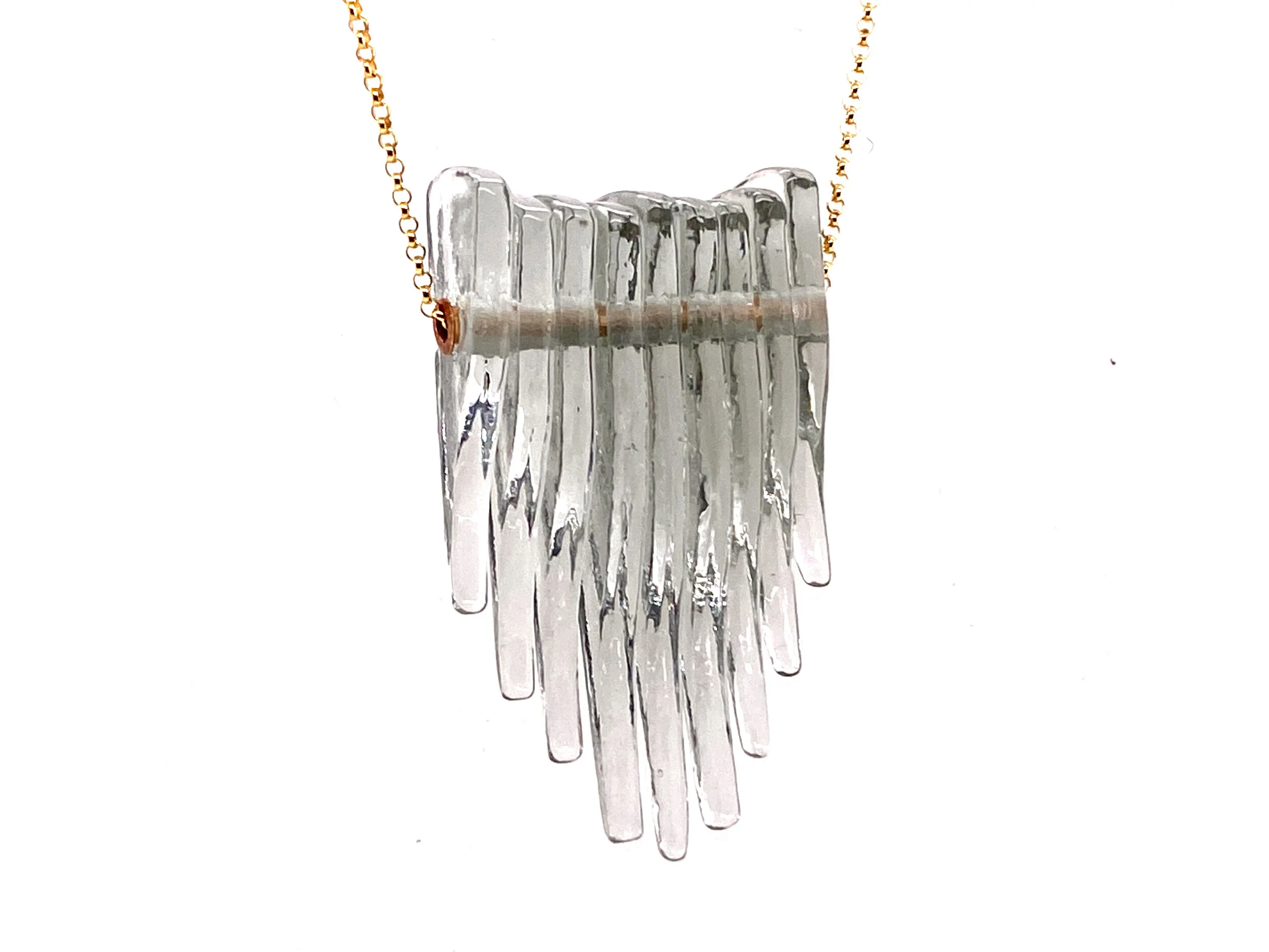 Kinetic Shield Necklace — Broken Plates