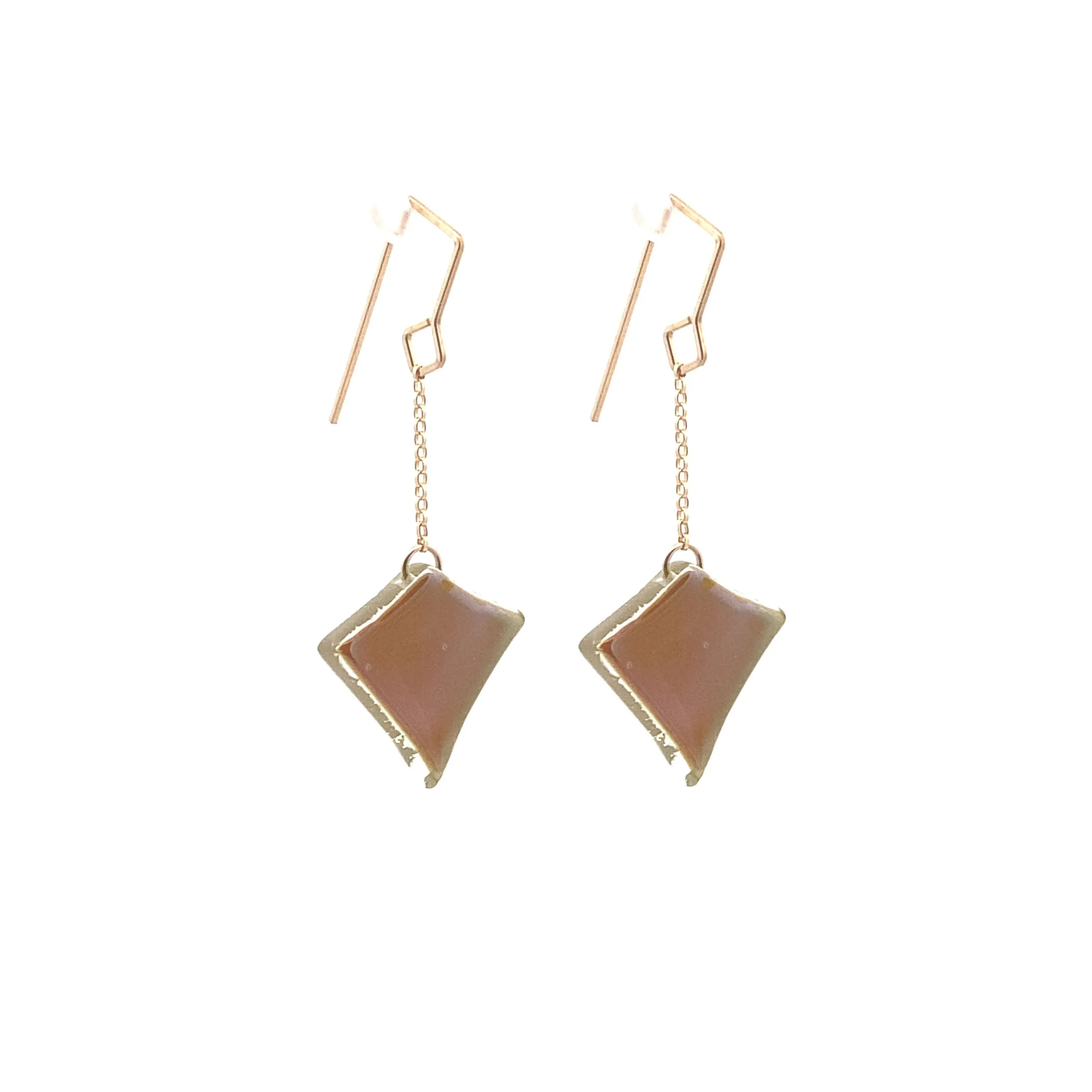 Small Deco Diamond Drop Hooks — Broken Plates