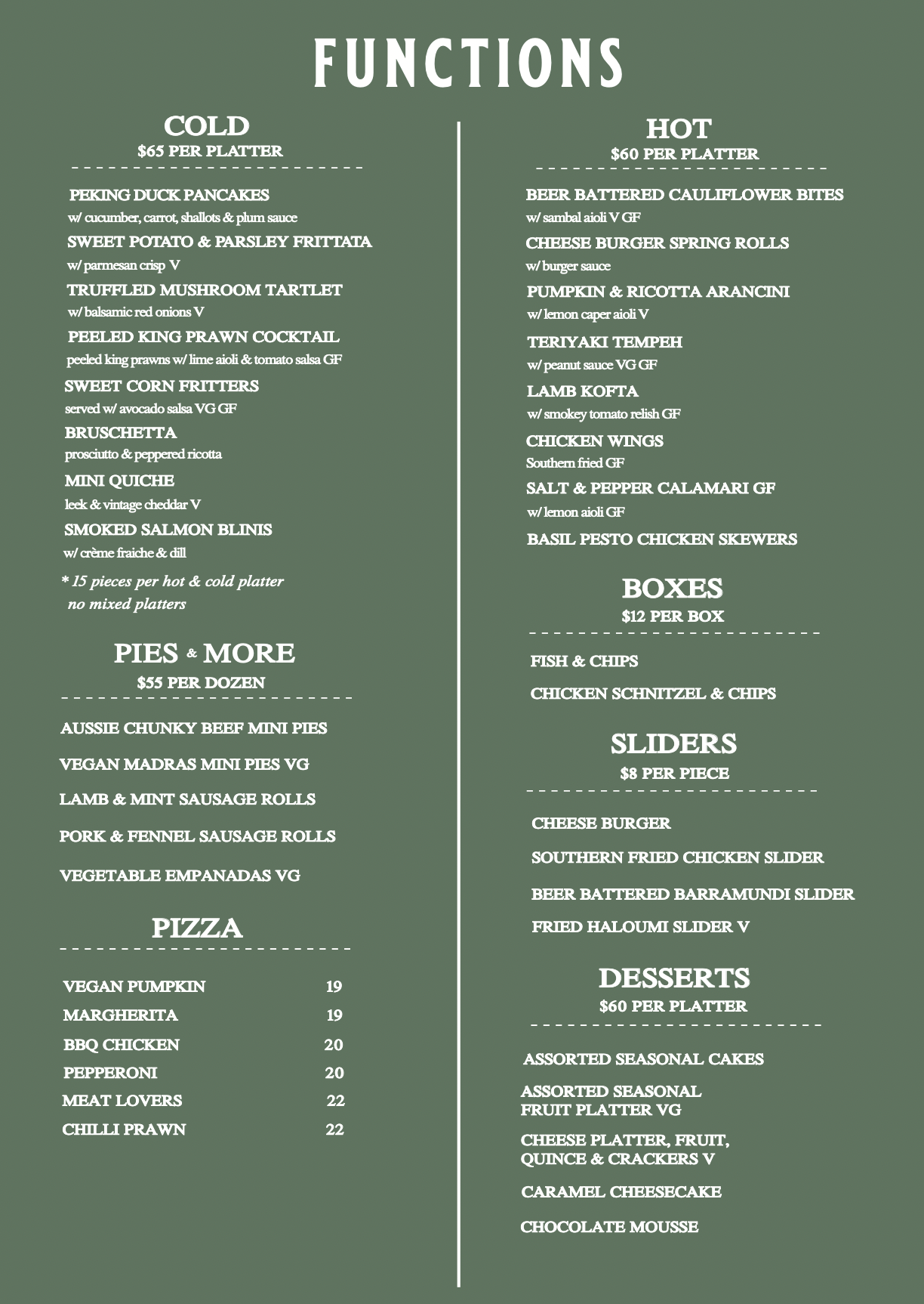 Functions — The Salisbury Hotel