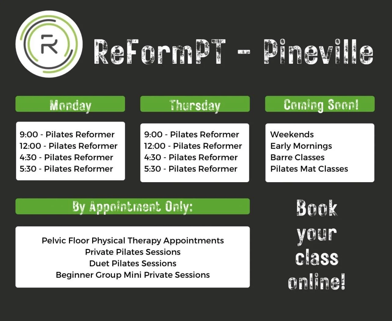 Group Classes — ReFormPT - Physical Therapy, Pilates, & Private ...