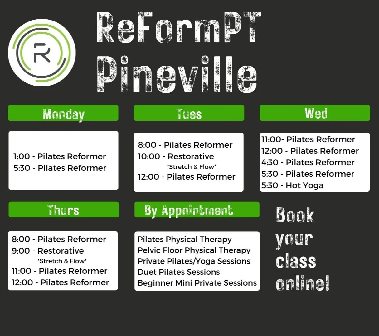 Group Classes — ReFormPT - Physical Therapy, Pilates, & Private ...