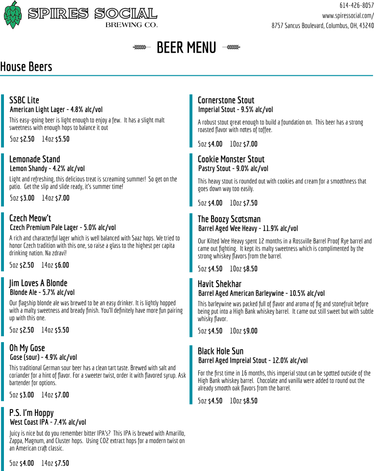 Polaris Area Brewery — Spires Social Brewing Co.