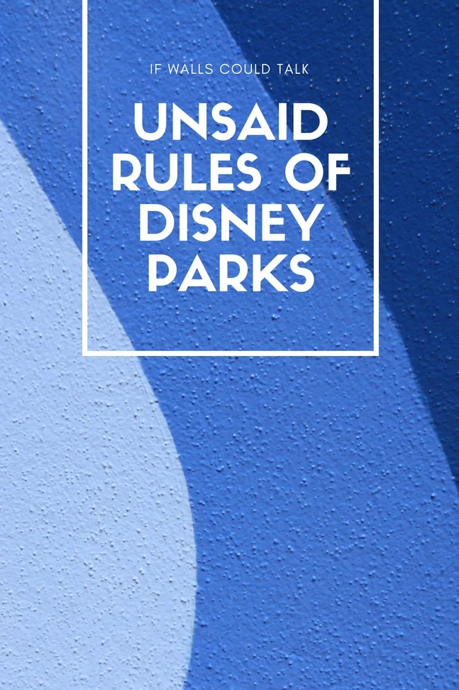 Unsaid Rules of Disney Parks - If Walls Could Talk — Melissa Joy Creative