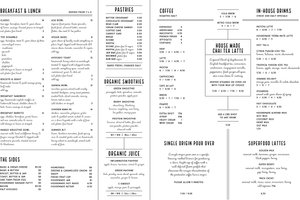 Menu | Coffee Plant Roaster